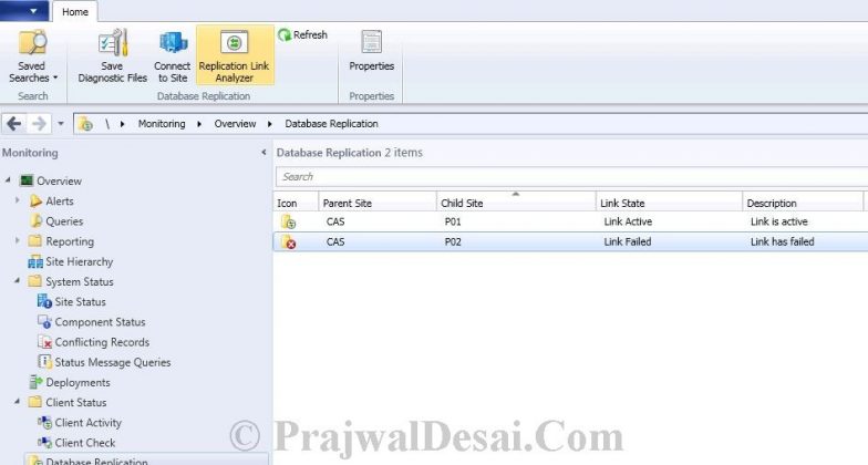 Replication Link Analyzer In Configuration Manager