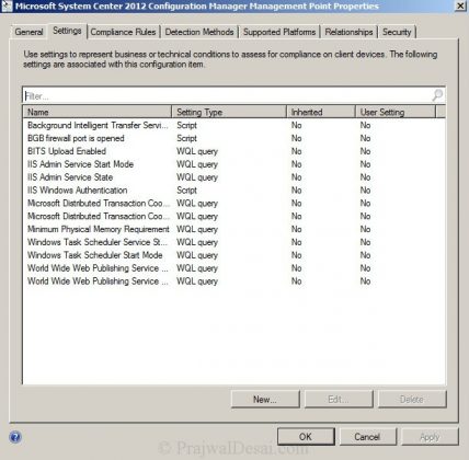 SCCM 2012 Compliance Settings - PrajwalDesai.Com