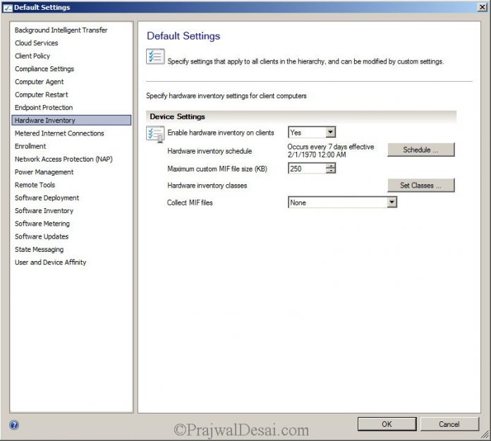 Default Client Settings in SCCM 2012 SP1 Snap8 » Prajwal Desai