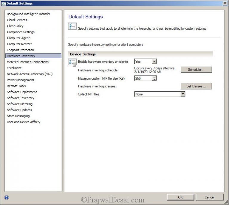 Default Client Settings in SCCM 2012 SP1 Snap8 » Prajwal Desai