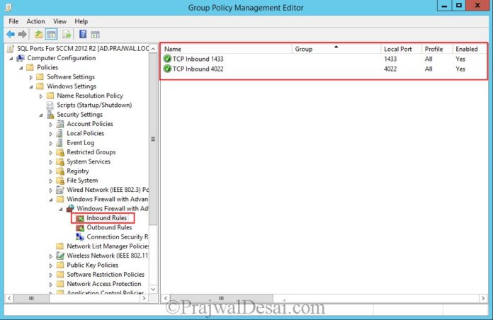 Configuring Firewall Settings For Configuration Manager 2012 R2