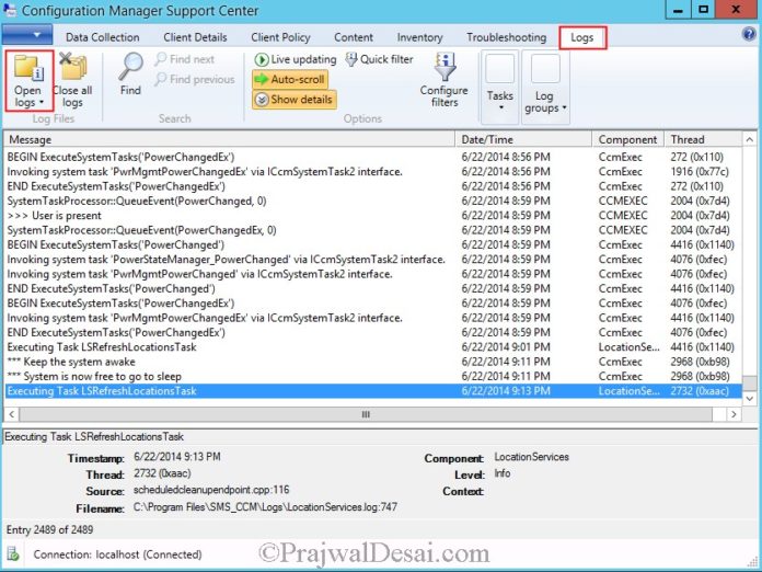 Install and Use SCCM Support Center Tool for Troubleshooting