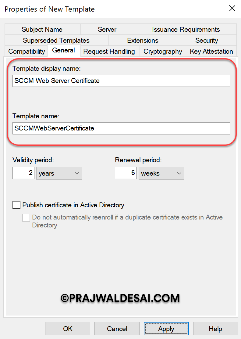 Create & Enroll Web Server Certificate for IIS Site Systems