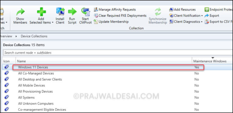 How to Configure Maintenance Windows in SCCM » Prajwal Desai