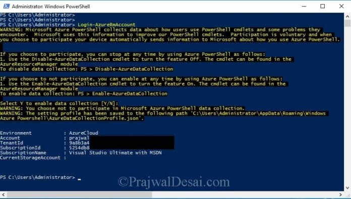 Install Azure PowerShell Module in Windows 10 » Prajwal Desai