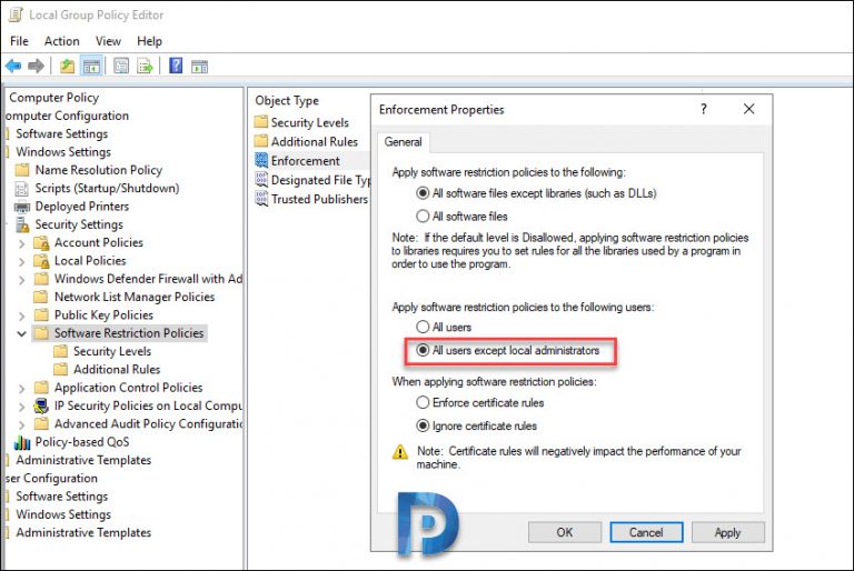 System administrator has set policies to prevent this installation ...