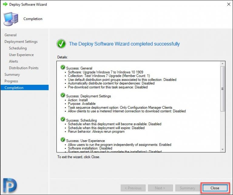 Using SCCM Upgrade Windows 7 to Windows 10 1909