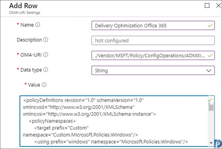 Configure Delivery Optimization with Microsoft Intune via OMA-URI