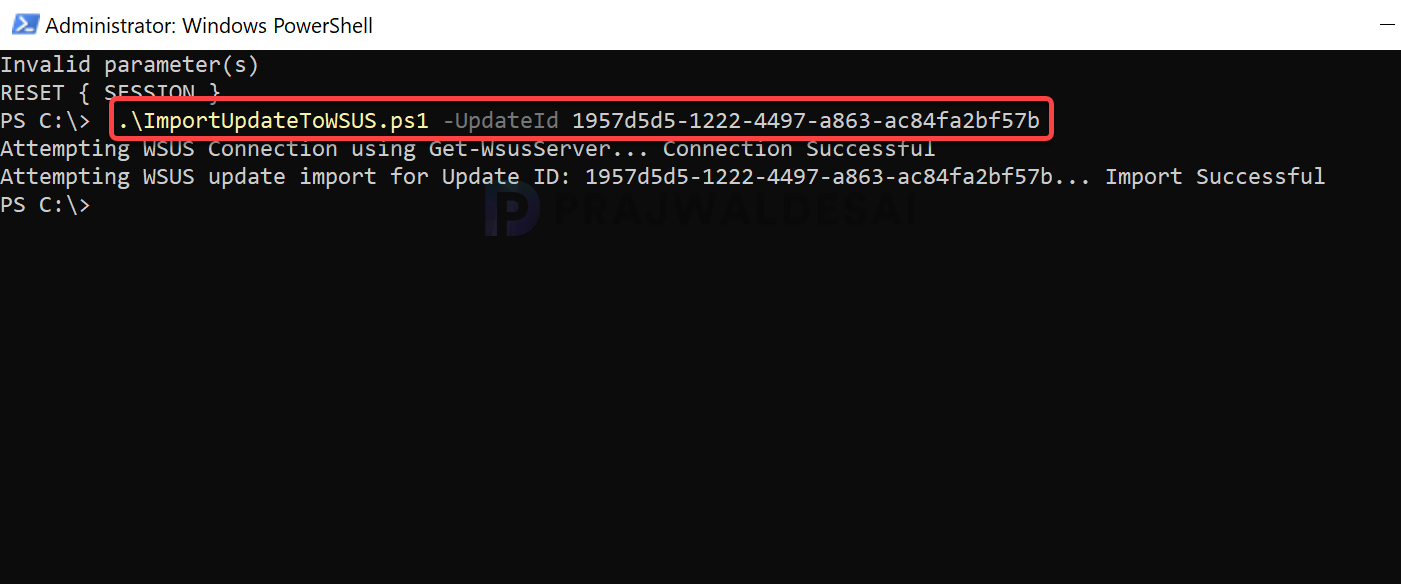 How to Import Updates into WSUS Using PowerShell » Prajwal Desai