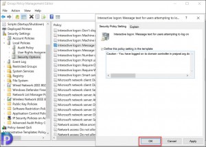 Configure Domain Controller Interactive logon Message