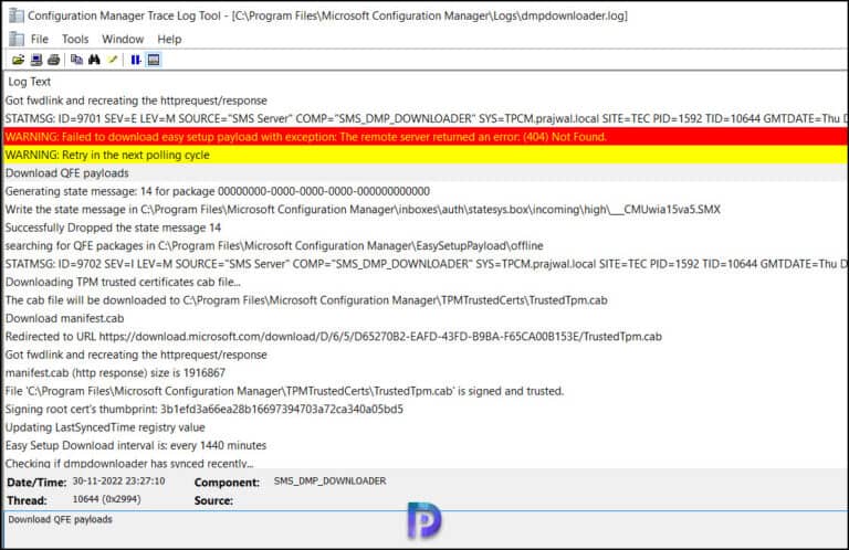 Fix Failed to Download Easy Setup Payload Exception Errors