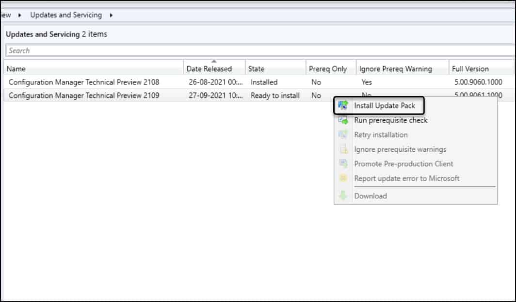 What's New in Configuration Manager Technical Preview 2109