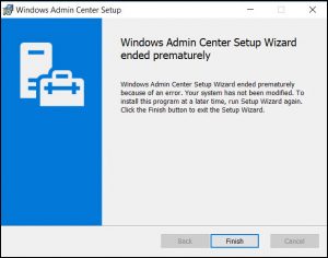 Fix Windows Admin Center Install Error 1603 » Prajwal Desai