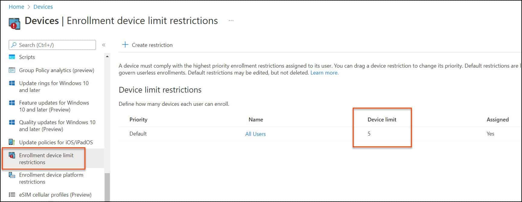 How To Configure Intune Device Enrollment Restrictions