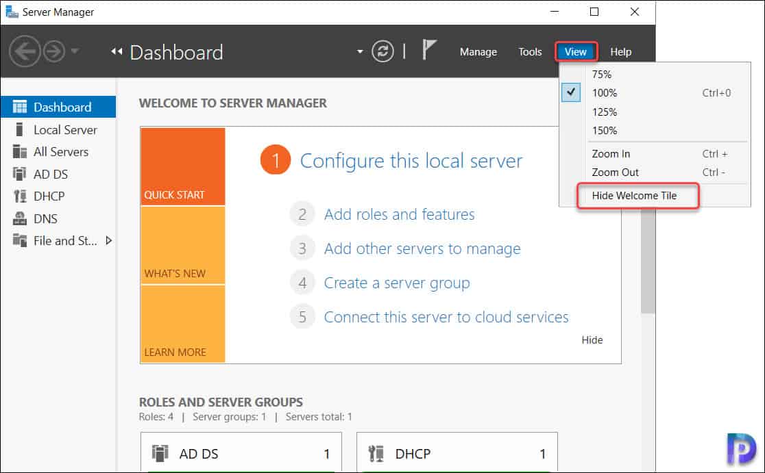How to Hide or Unhide Welcome Tile in Server Manager » Prajwal Desai