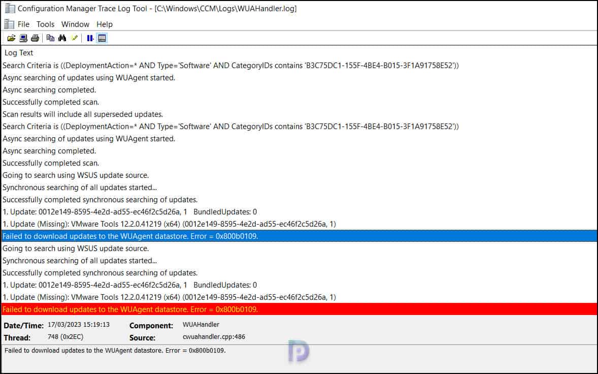 Fix: SCCM Updates Install Error 0x800b0109 | 0x8024b303 » Prajwal Desai