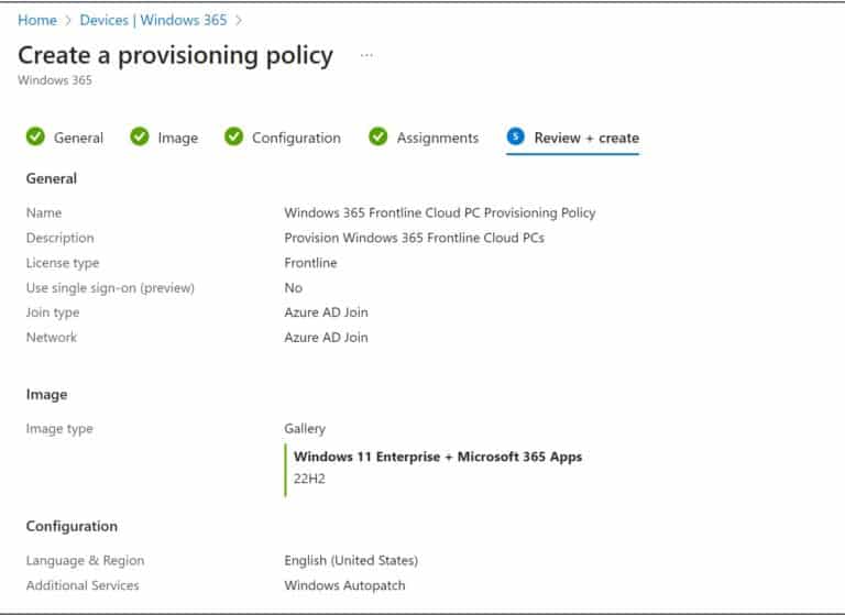 Setup Windows 365 Frontline Cloud PC Provisioning Policy » Prajwal Desai
