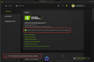 How to Enable Experimental Features in GeForce Experience » Prajwal Desai