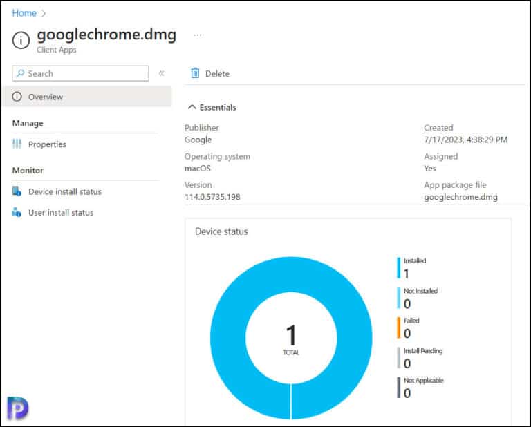 Install Google Chrome on macOS using Intune