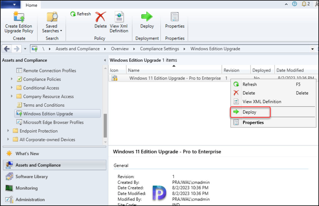 Windows 11 Edition Upgrade Using SCCM Policy » Prajwal Desai
