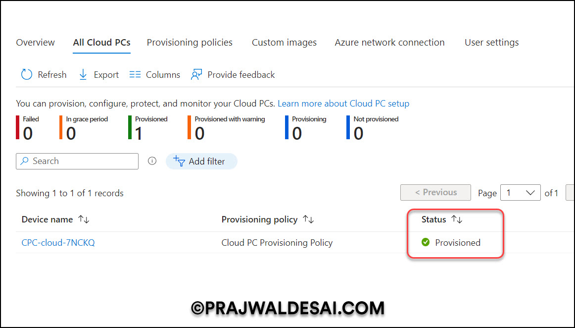 Enable Cloud PC Reset Option for Windows 365 End Users » Prajwal Desai