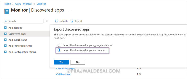 2 Ways To Export Software Inventory Report From Intune » Prajwal Desai