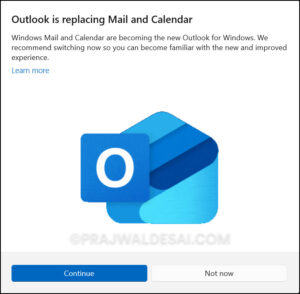 Uninstall Mail and Calendar Apps on Windows 11/10 » Prajwal Desai