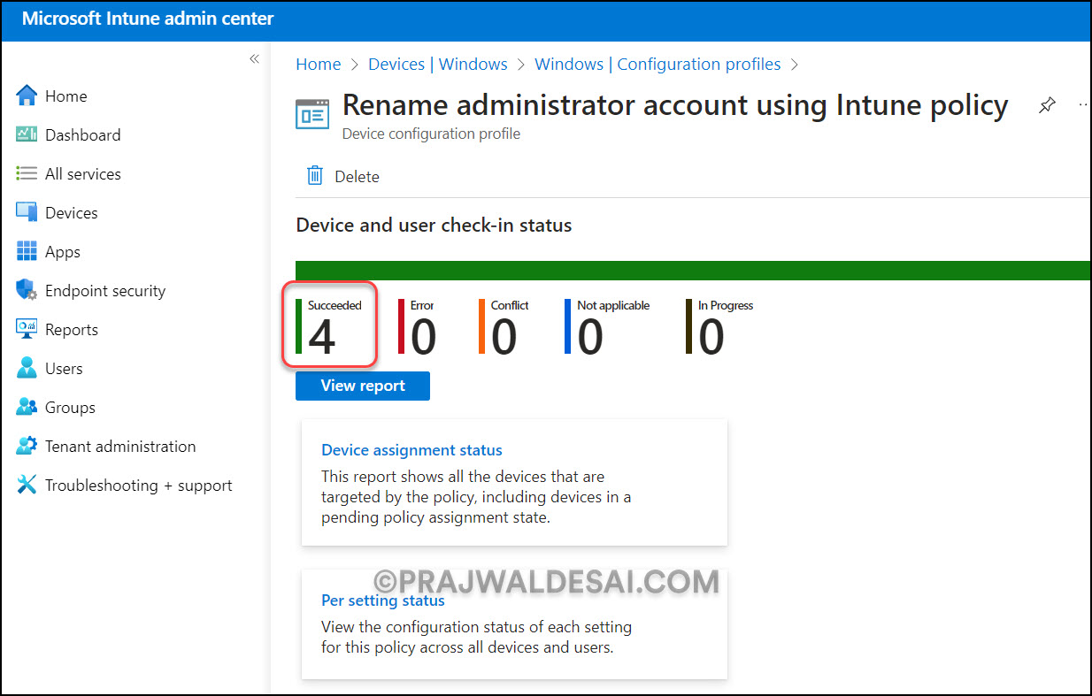 Rename Built-in Administrator Account using Intune » Prajwal Desai