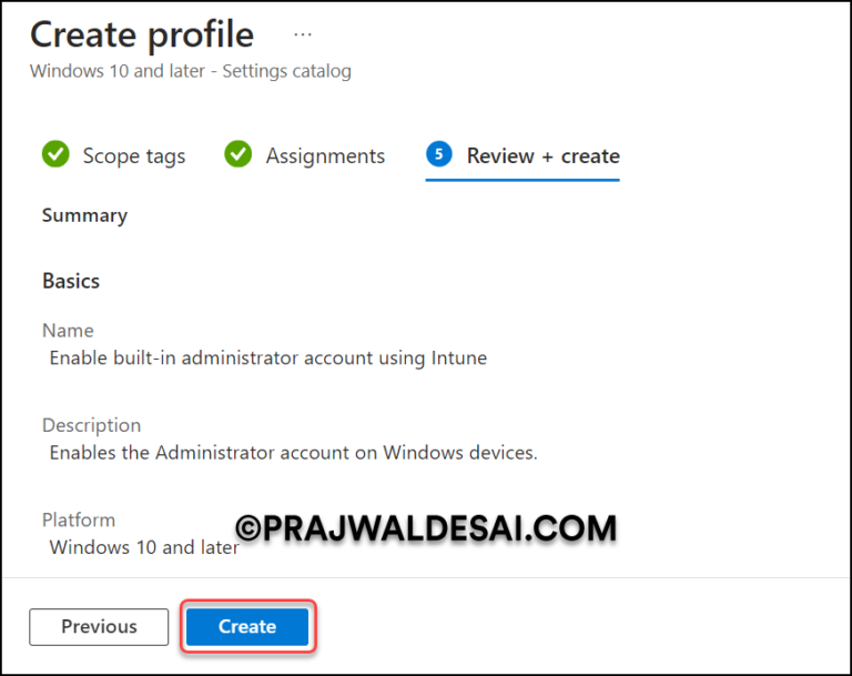 Enable/Disable built-in Administrator account using Intune » Prajwal Desai