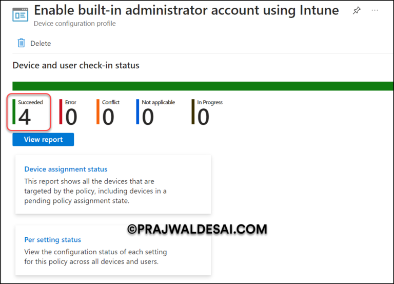 Enable/Disable built-in Administrator account using Intune » Prajwal Desai
