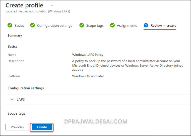 Set up Windows LAPS with Intune: A Step-by-Step Guide » Prajwal Desai