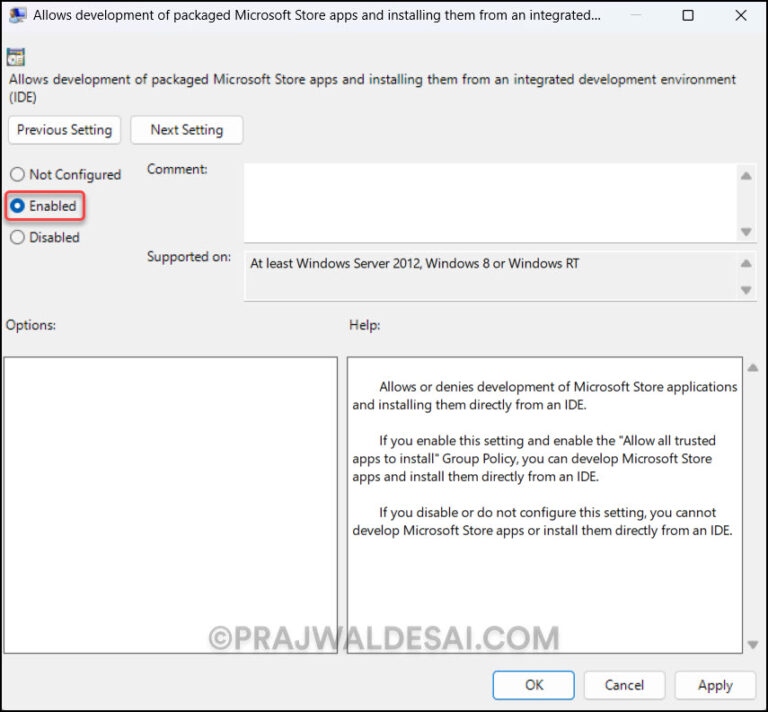 Enable or Disable Developer Mode in Windows 11