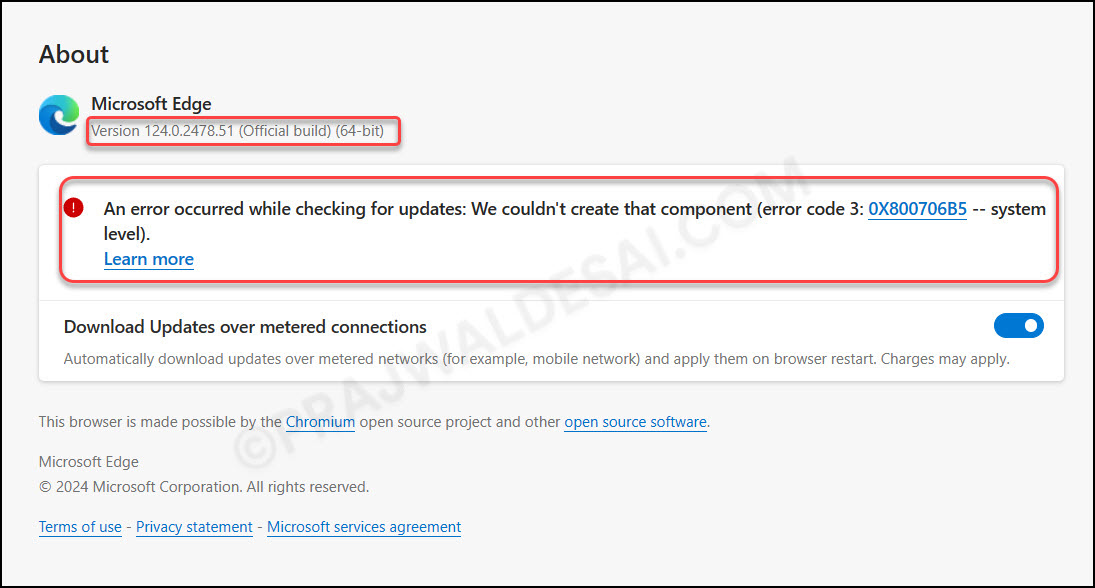 Fix Microsoft Edge Error Code 3 (0X800706B5) » Prajwal Desai