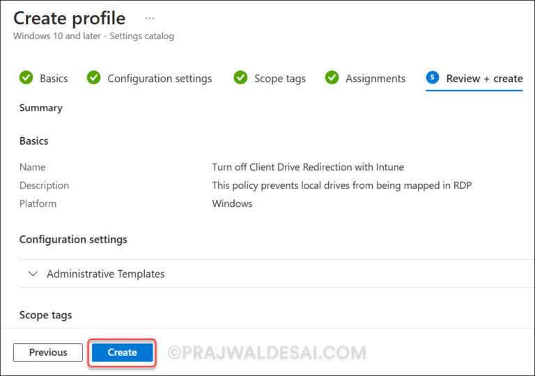 How to Turn off Client Drive Redirection with Intune » Prajwal Desai