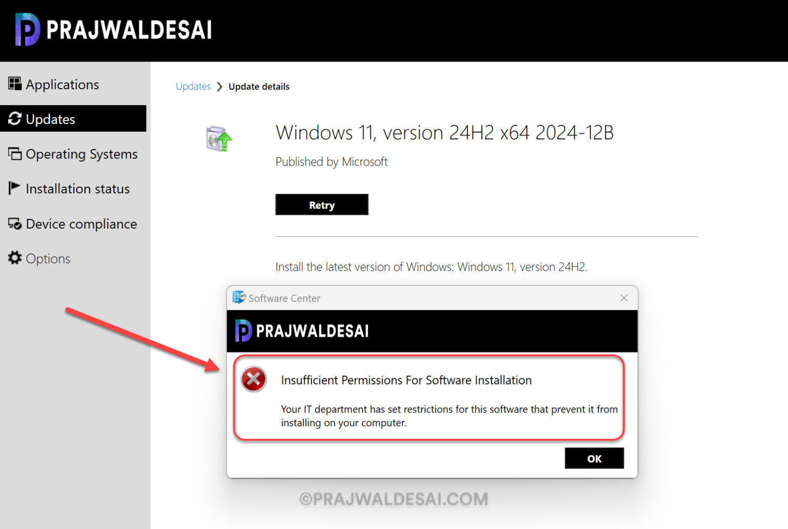 SCCM: Fix Insufficient Permissions for Software Installation » Prajwal ...