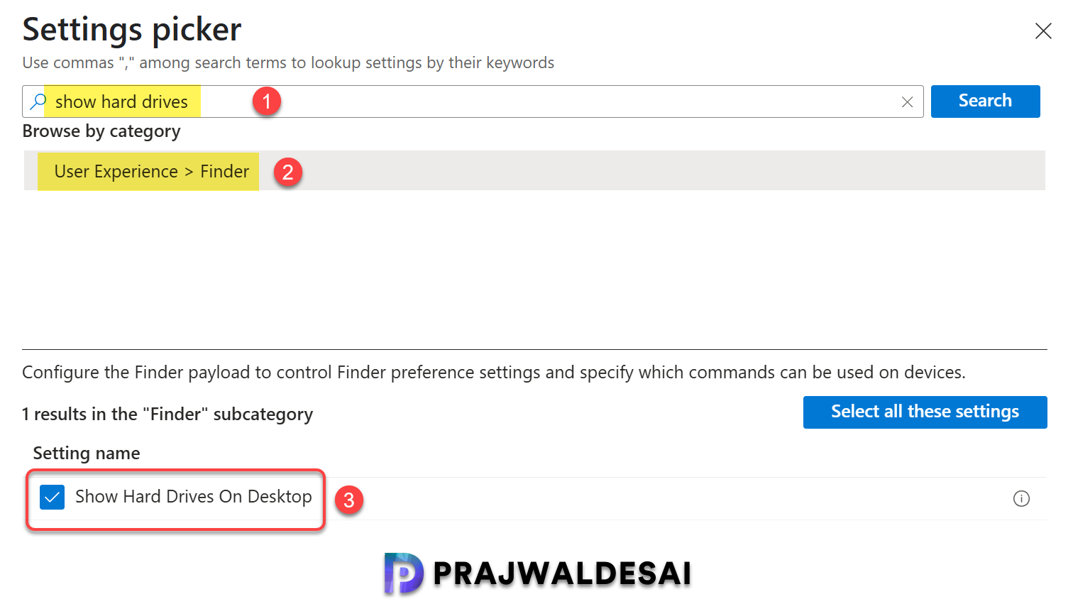 Show Hard Drives On Mac Desktop using Intune