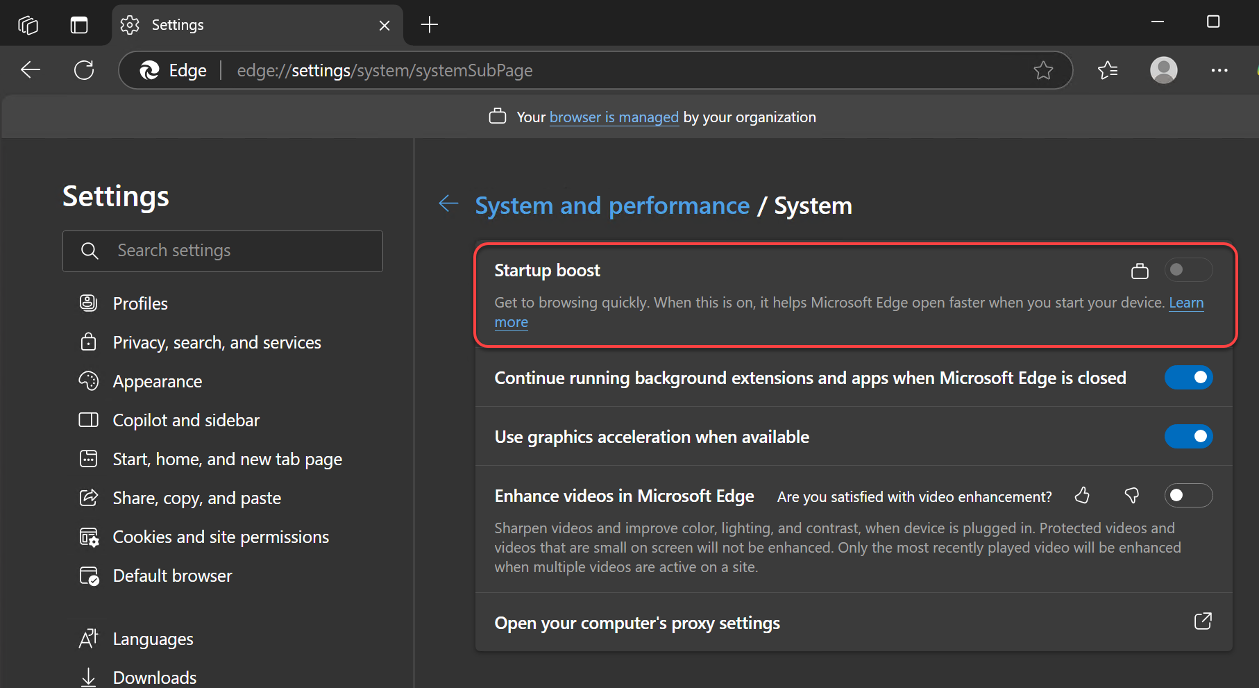 How to Enable or Disable Startup Boost in Edge using Intune