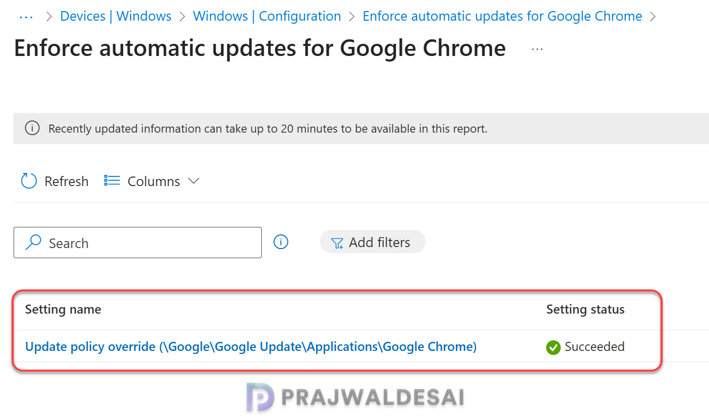 Automatically Update Google Chrome using Intune » Prajwal Desai