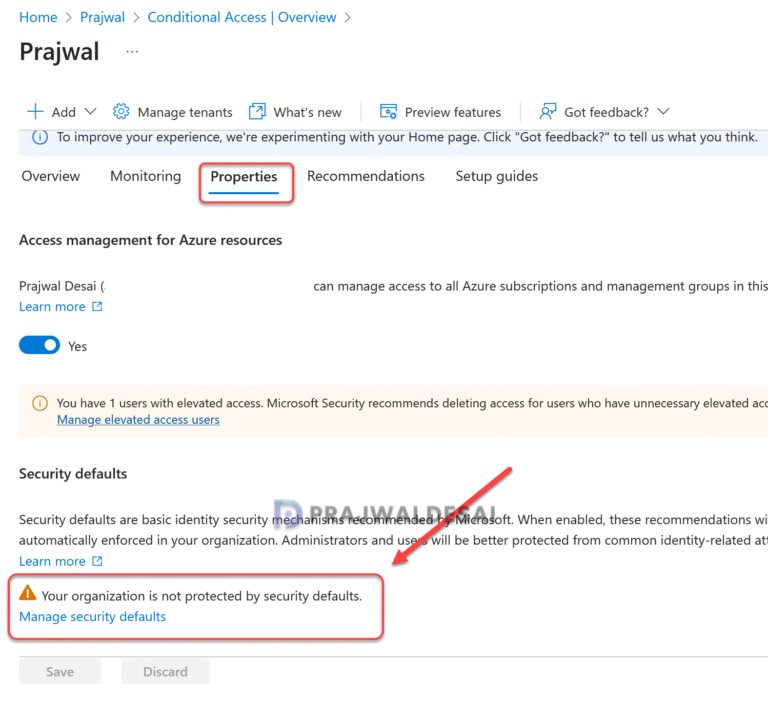 2 Ways to Disable Security Defaults in Entra ID » Prajwal Desai
