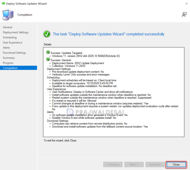 Perform Windows 11 25H2 Upgrade using SCCM » Prajwal Desai