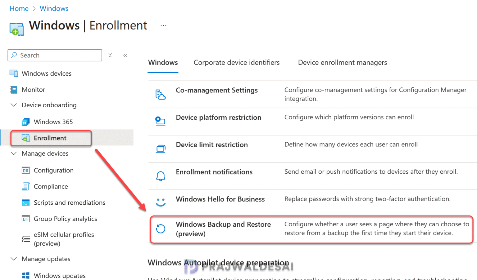 Configure Windows Backup for Organizations using Intune » Prajwal Desai