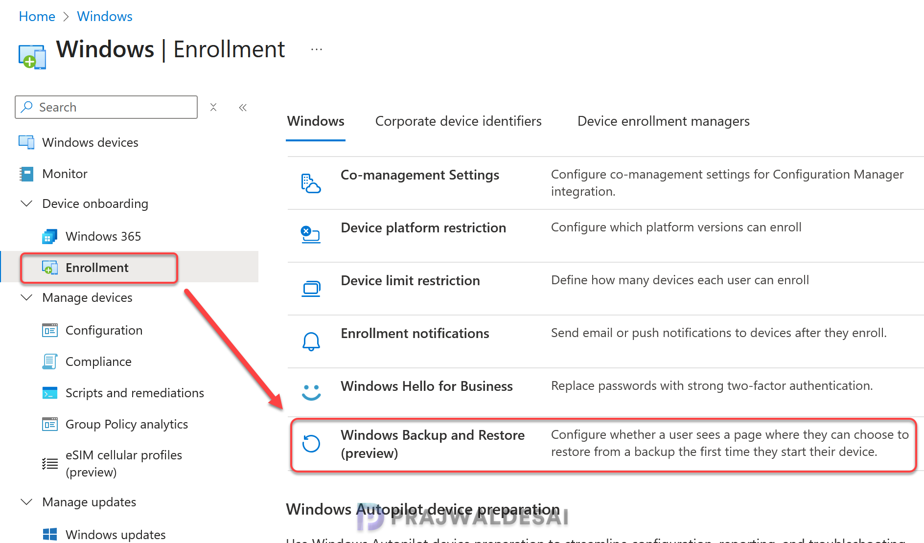 Configure Windows Backup for Organizations using Intune » Prajwal Desai