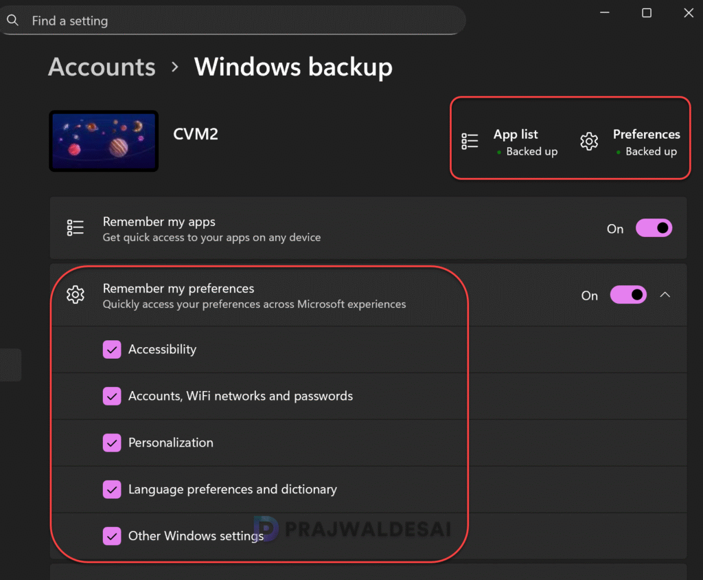 Configure Windows Backup for Organizations using Intune » Prajwal Desai
