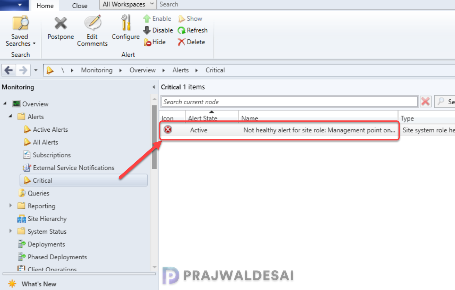 Enable Management Point Status Alerts in SCCM » Prajwal Desai