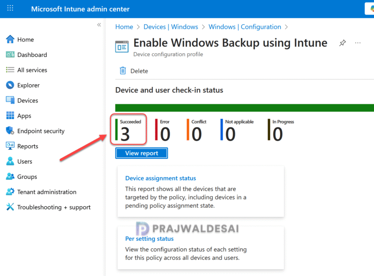 Configure Windows Backup for Organizations using Intune » Prajwal Desai