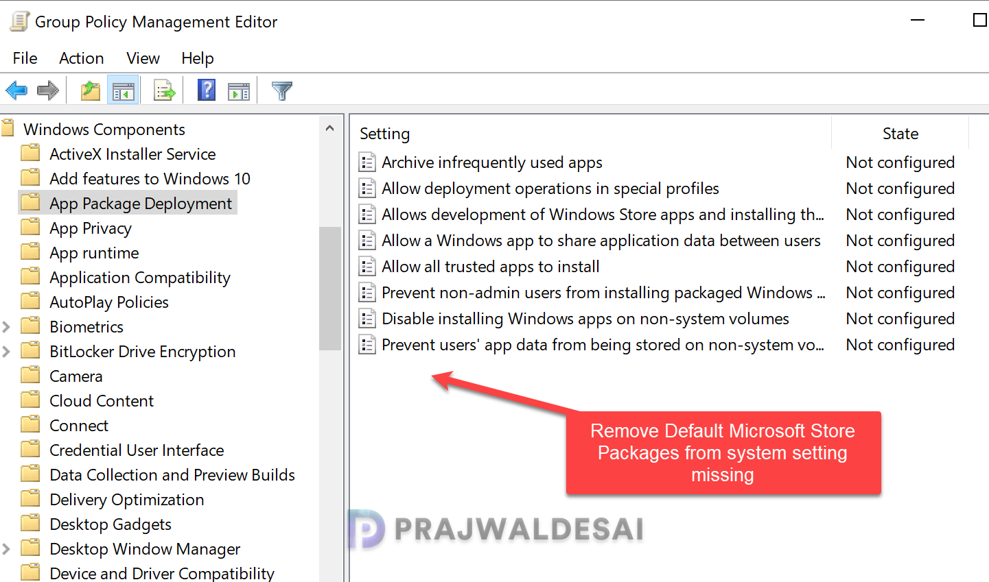 Remove Default Microsoft Store Packages using Group Policy » Prajwal Desai