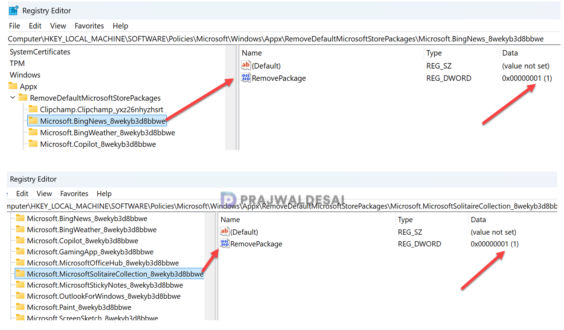 Remove Default Microsoft Store Packages using Group Policy » Prajwal Desai