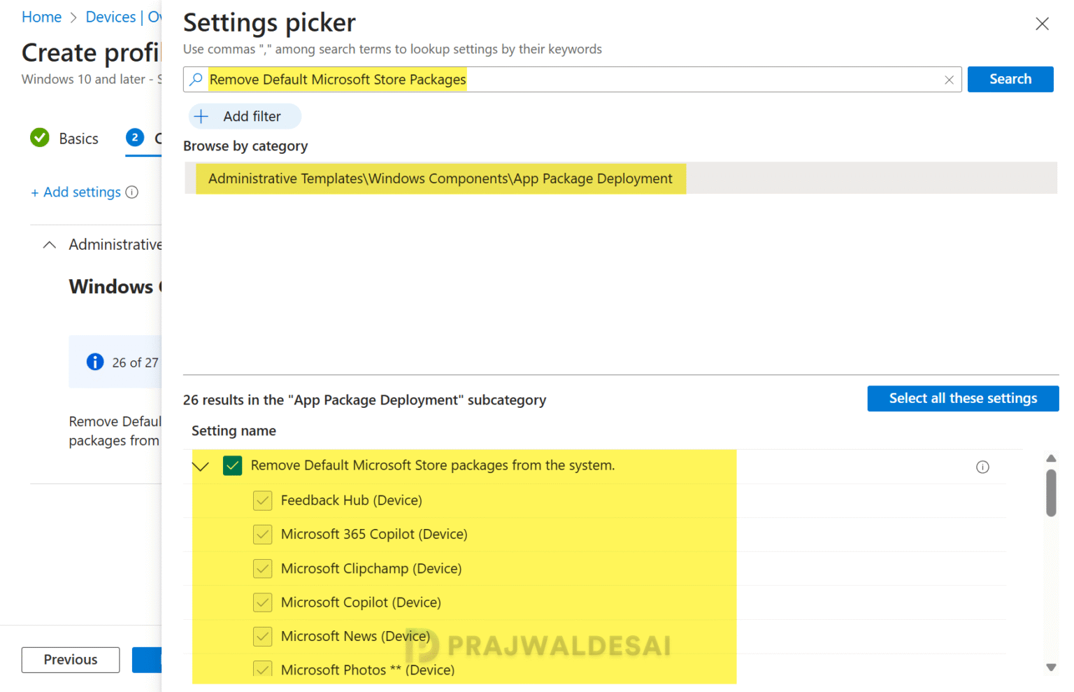 Remove Pre-installed Microsoft Store Apps using Intune » Prajwal Desai