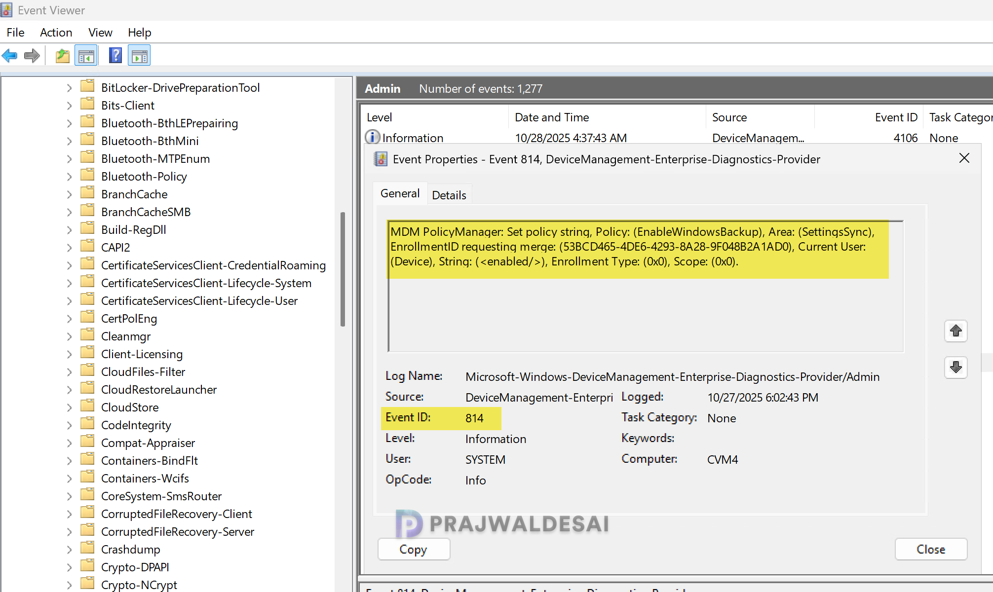 Configure Windows Backup for Organizations using Intune » Prajwal Desai