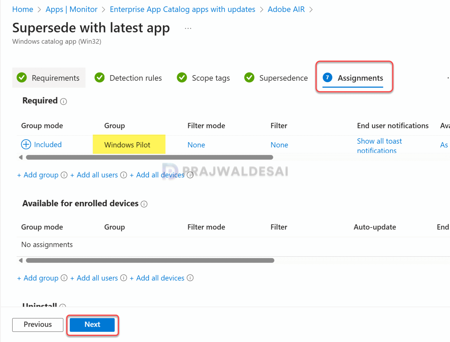Update Enterprise App Catalog Apps in Intune » Prajwal Desai